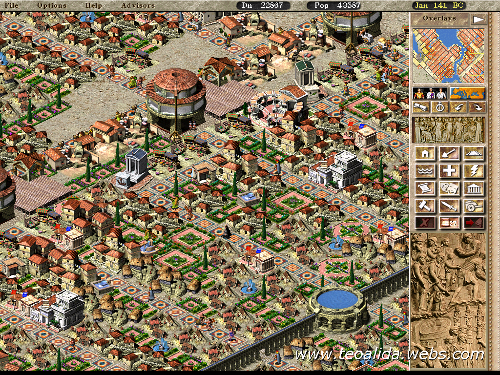 Caesar 3 game info and cities built by me - The world of Teoalida