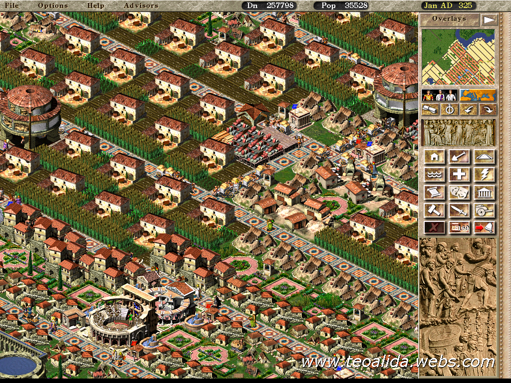 Caesar 3 game info and cities built by me - The world of Teoalida