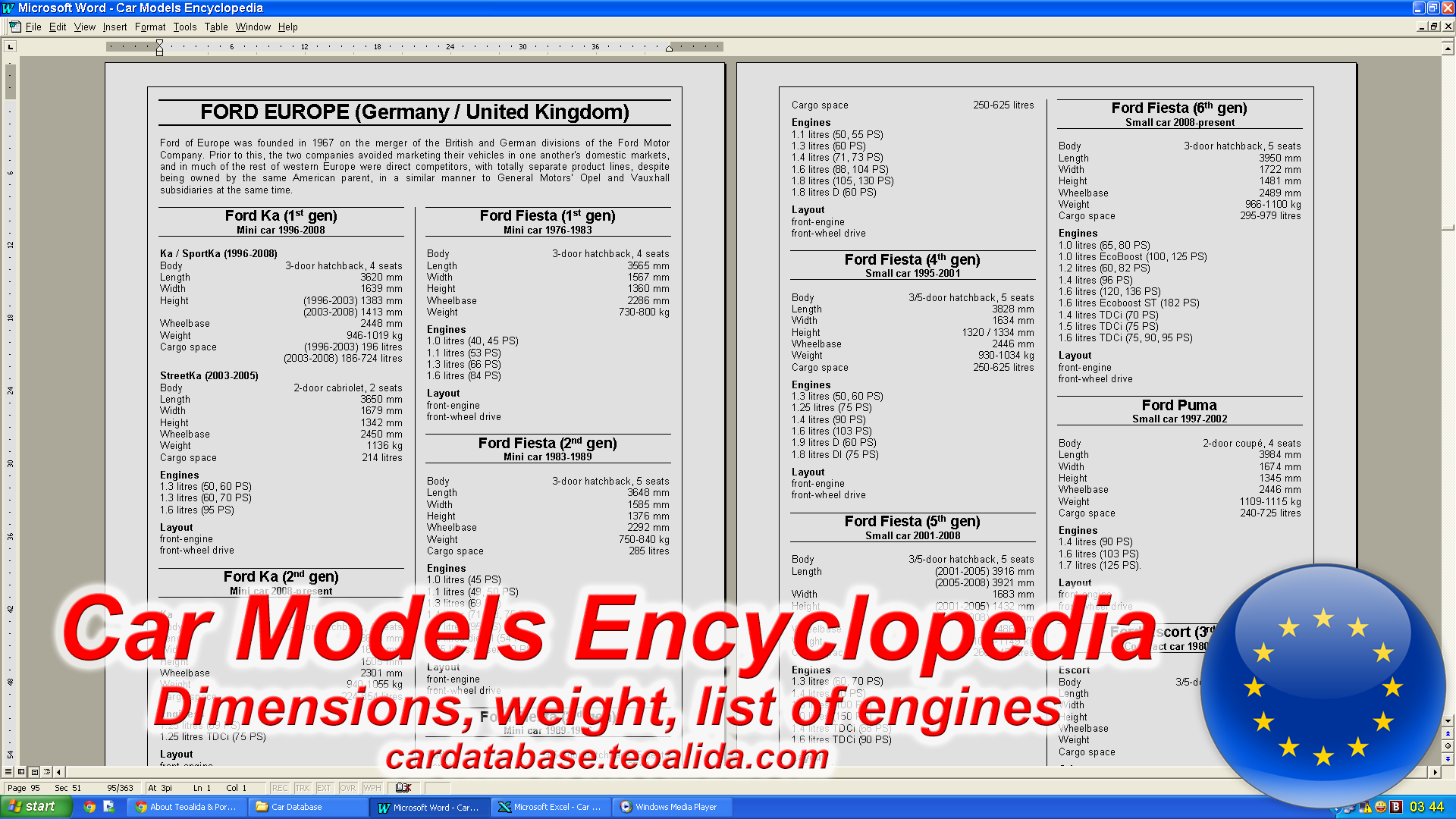 Car Encyclopedia - make, models, dimensions, list of engines